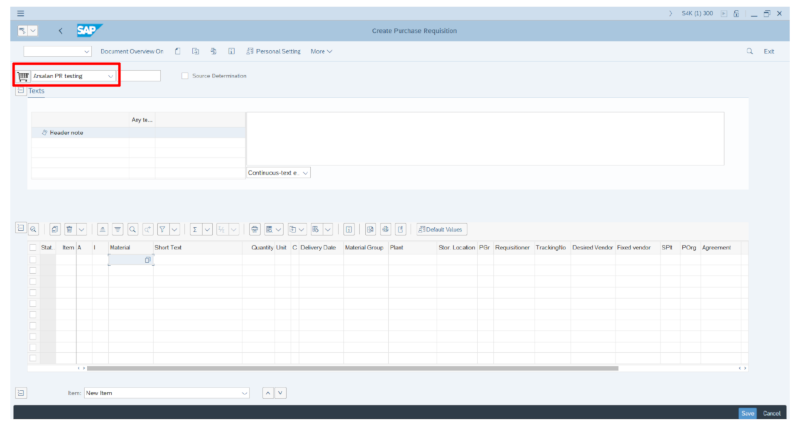 Create a Purchase Requisition in SAP Step By Step